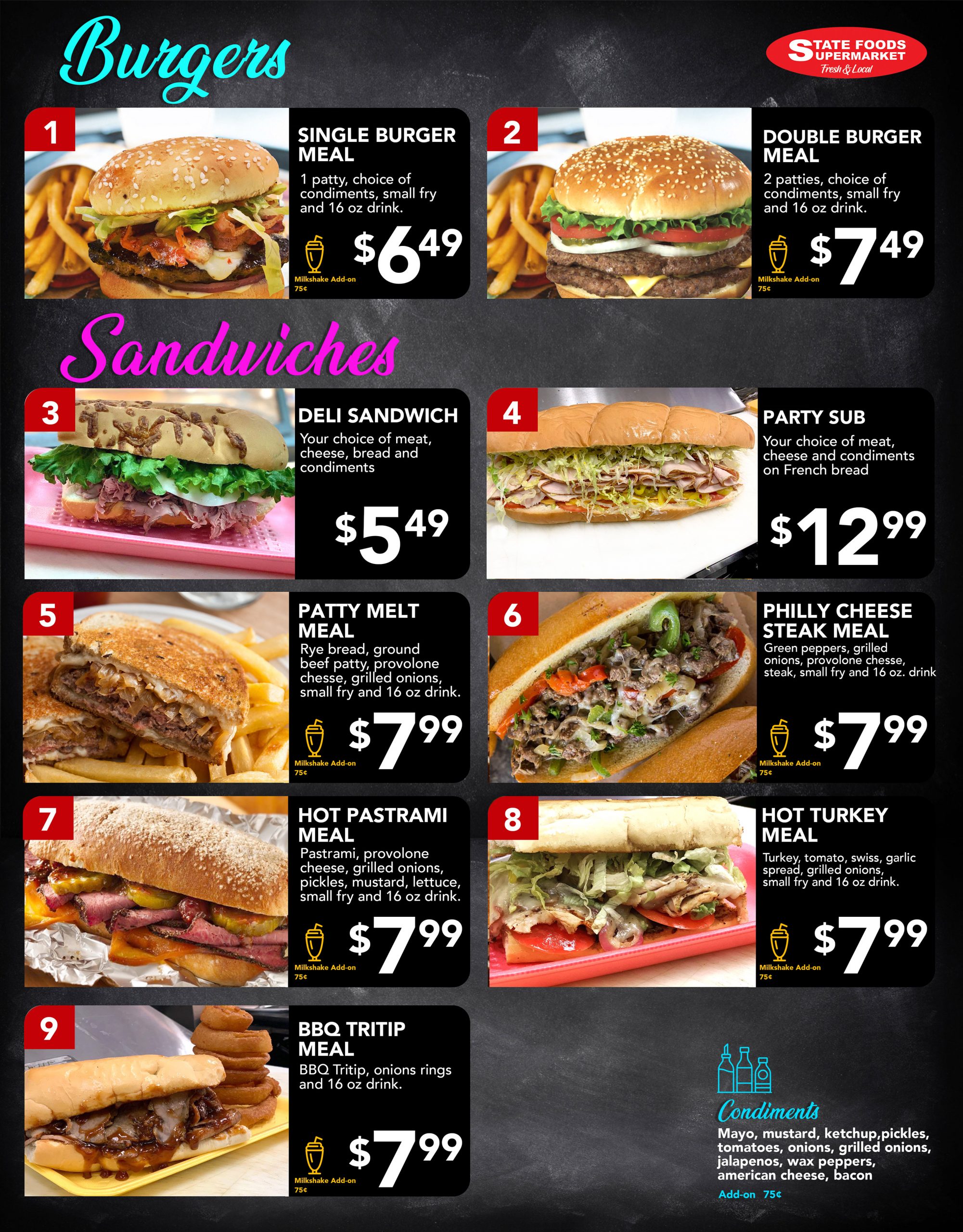 Madera Menu | State Foods Supermarket